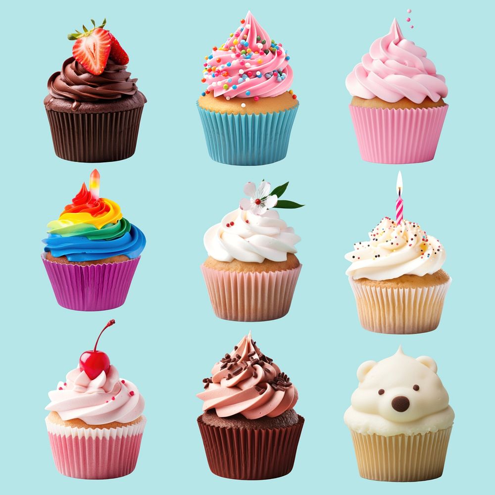 Editable cupcake dessert design element | Premium Editable Design ...