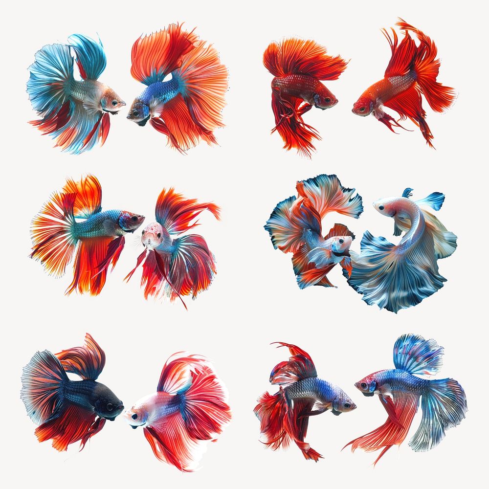 Editable colorful betta fish design | Premium Editable Design - rawpixel
