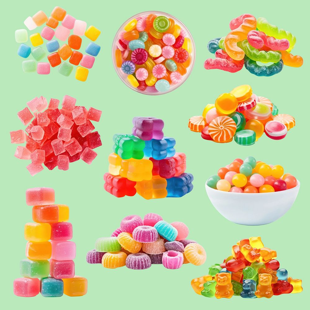 Editable gummy confectionery candy design | Premium Editable Design ...