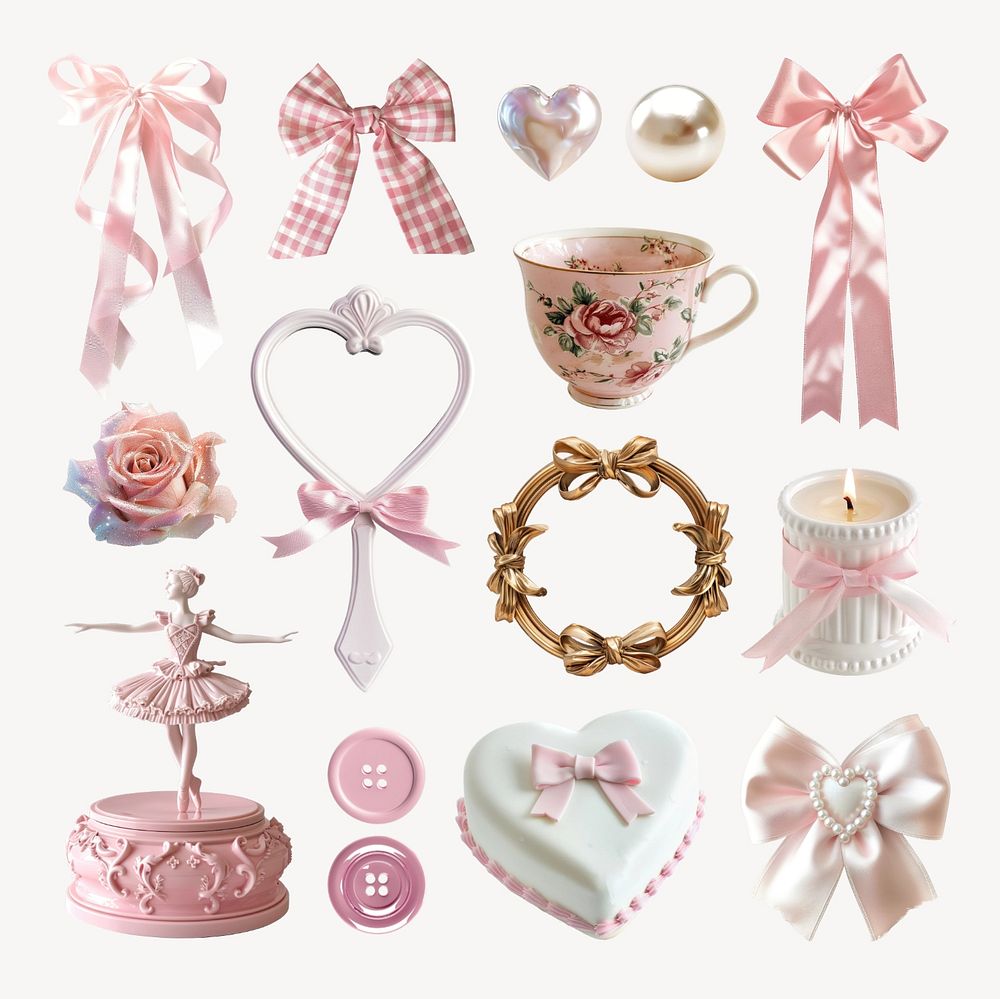 Editable coquette collage element design | Premium Editable Design ...