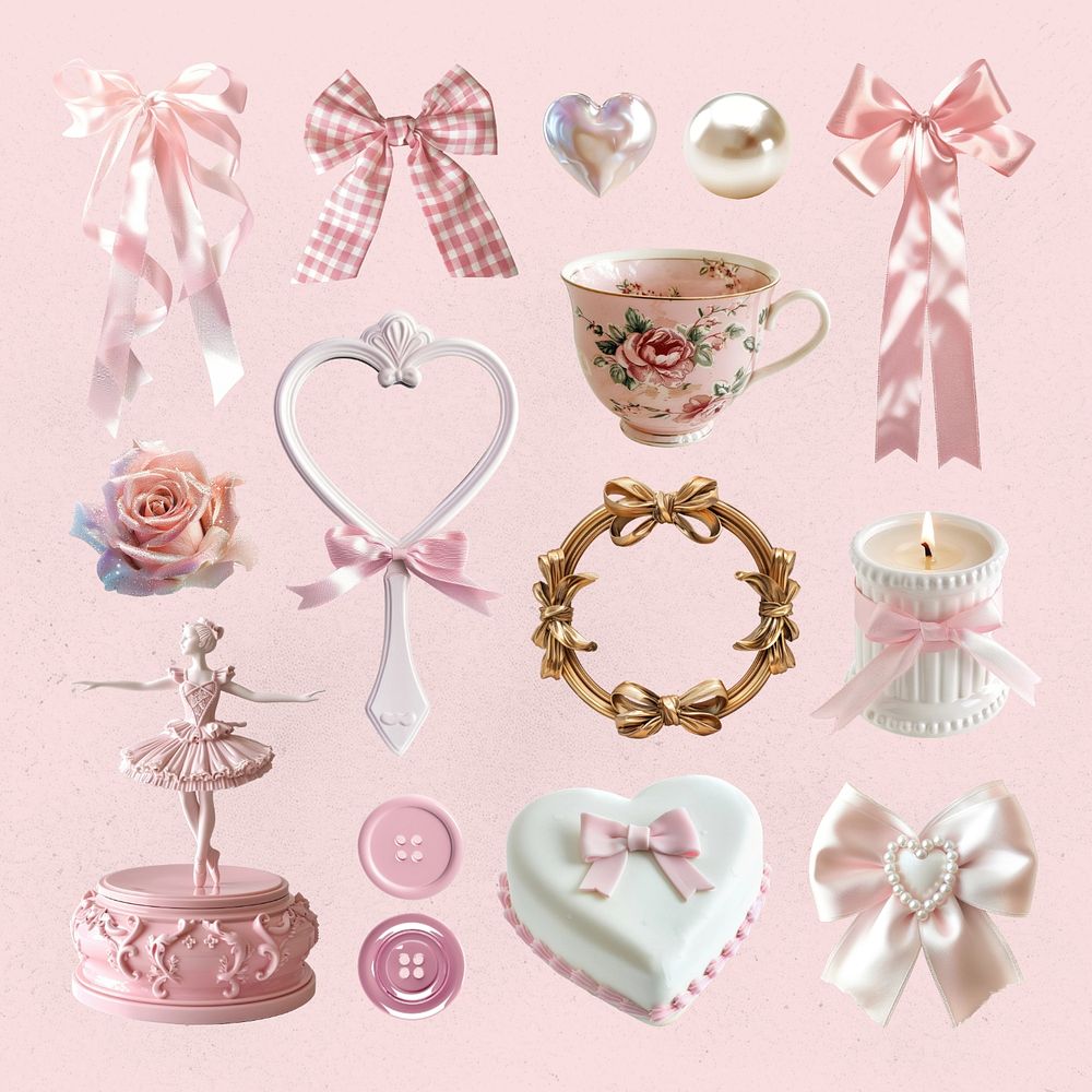 Editable coquette collage element design | Premium Editable Design ...