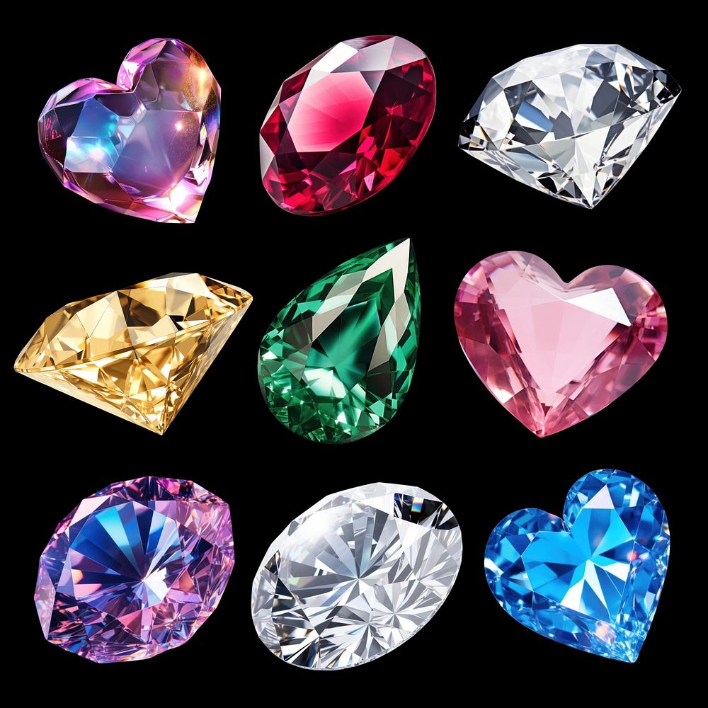 Editable Gemstone diamond design element | Premium Editable Design ...