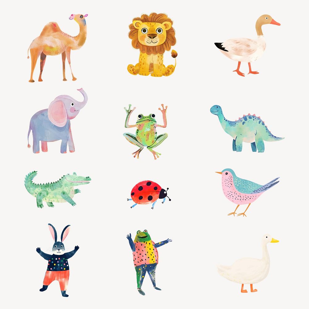 Editable cute animal design element | Premium Editable Design - rawpixel