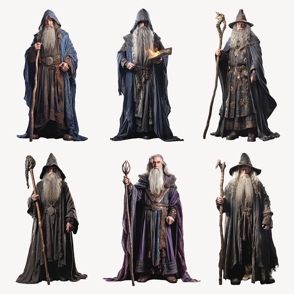 Editable wizard design element set | Premium Editable Design - rawpixel