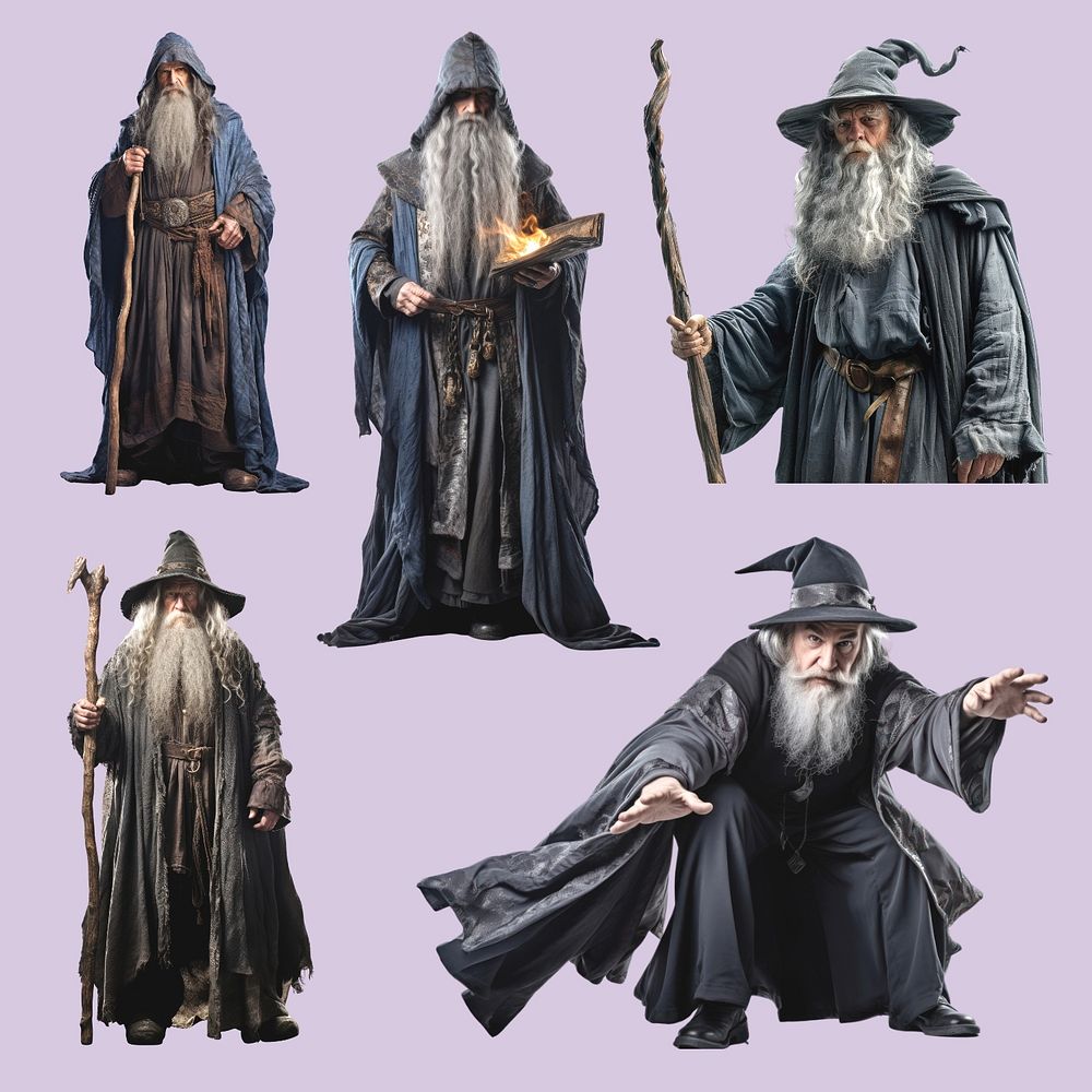 Editable wizard design element set | Premium Editable Design - rawpixel