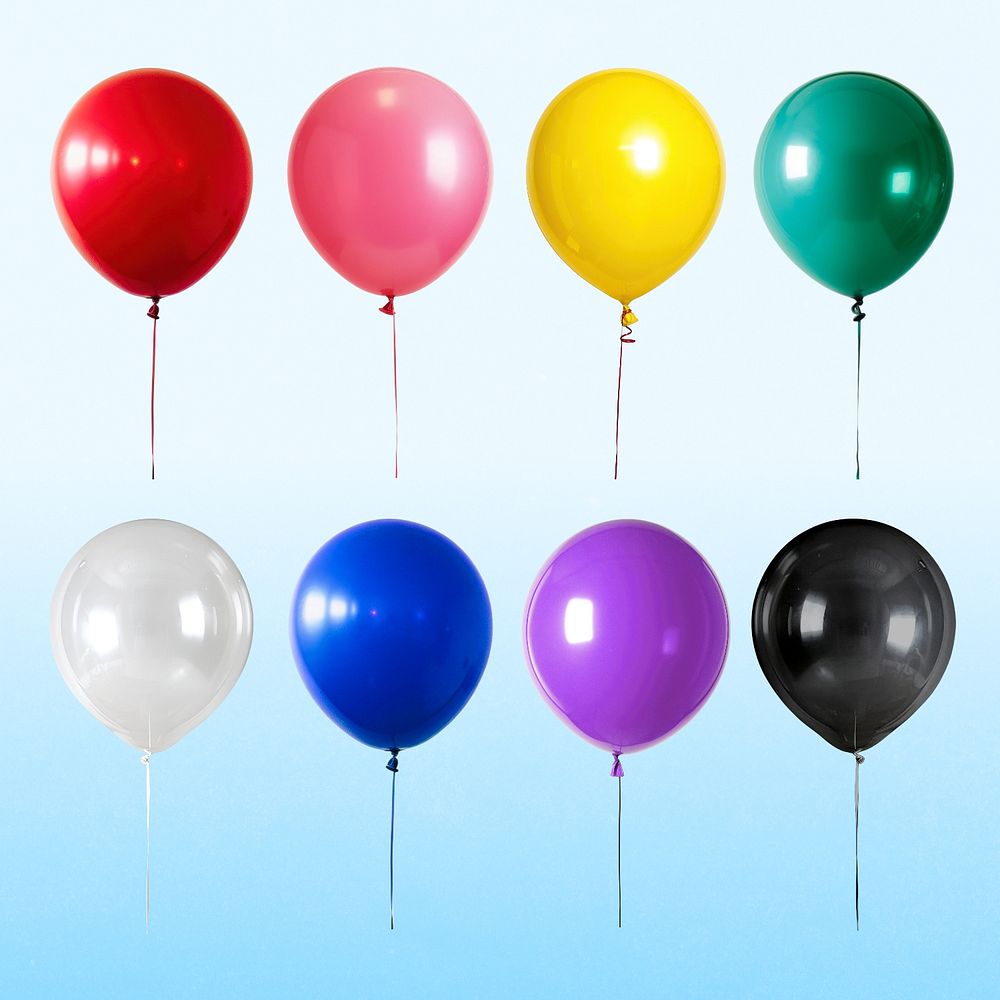 Editable Colorful party balloon design | Premium Editable Design - rawpixel