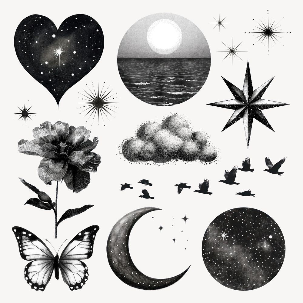 Editable celestial sticker element design | Premium Editable Design ...