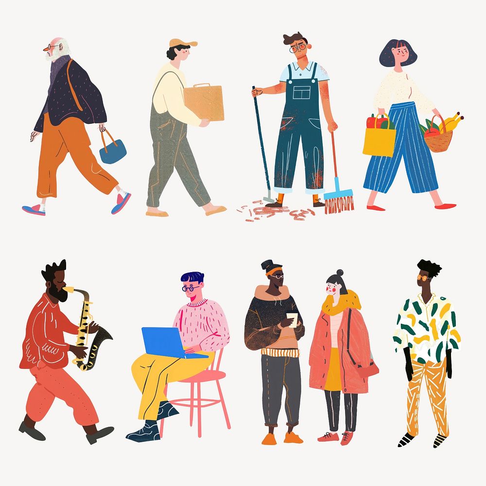 Editable people character lifestyle Illustration | Premium Editable ...