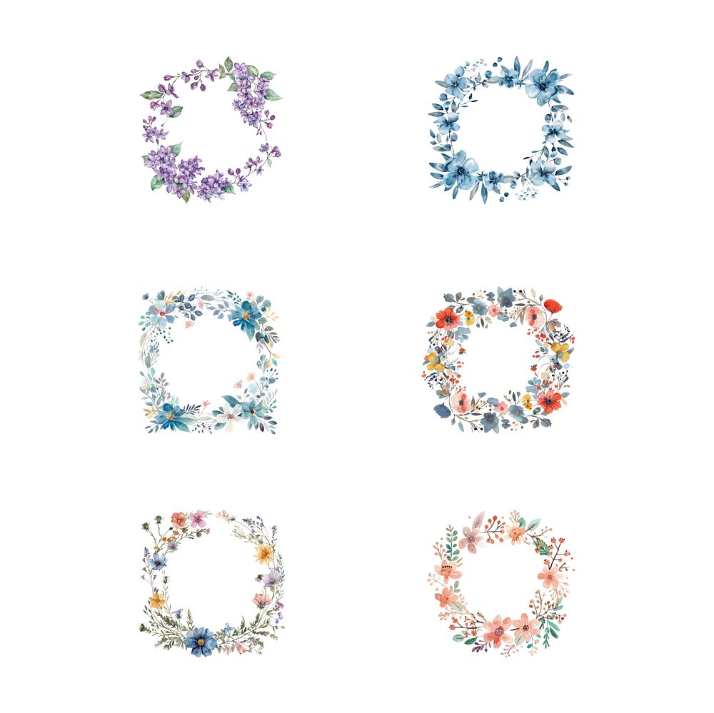 Editable watercolor flower frame element | Premium Editable Design ...