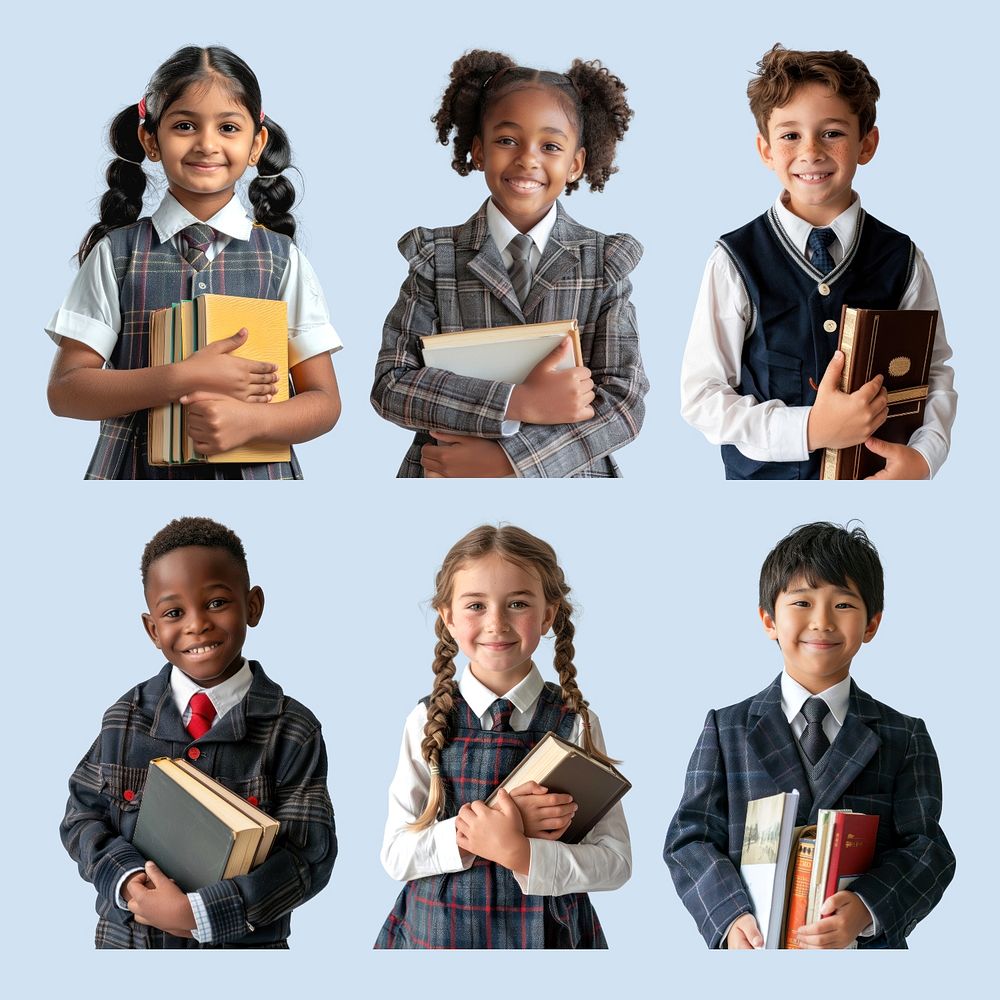 Editable diverse elementary school student | Premium Editable Design ...