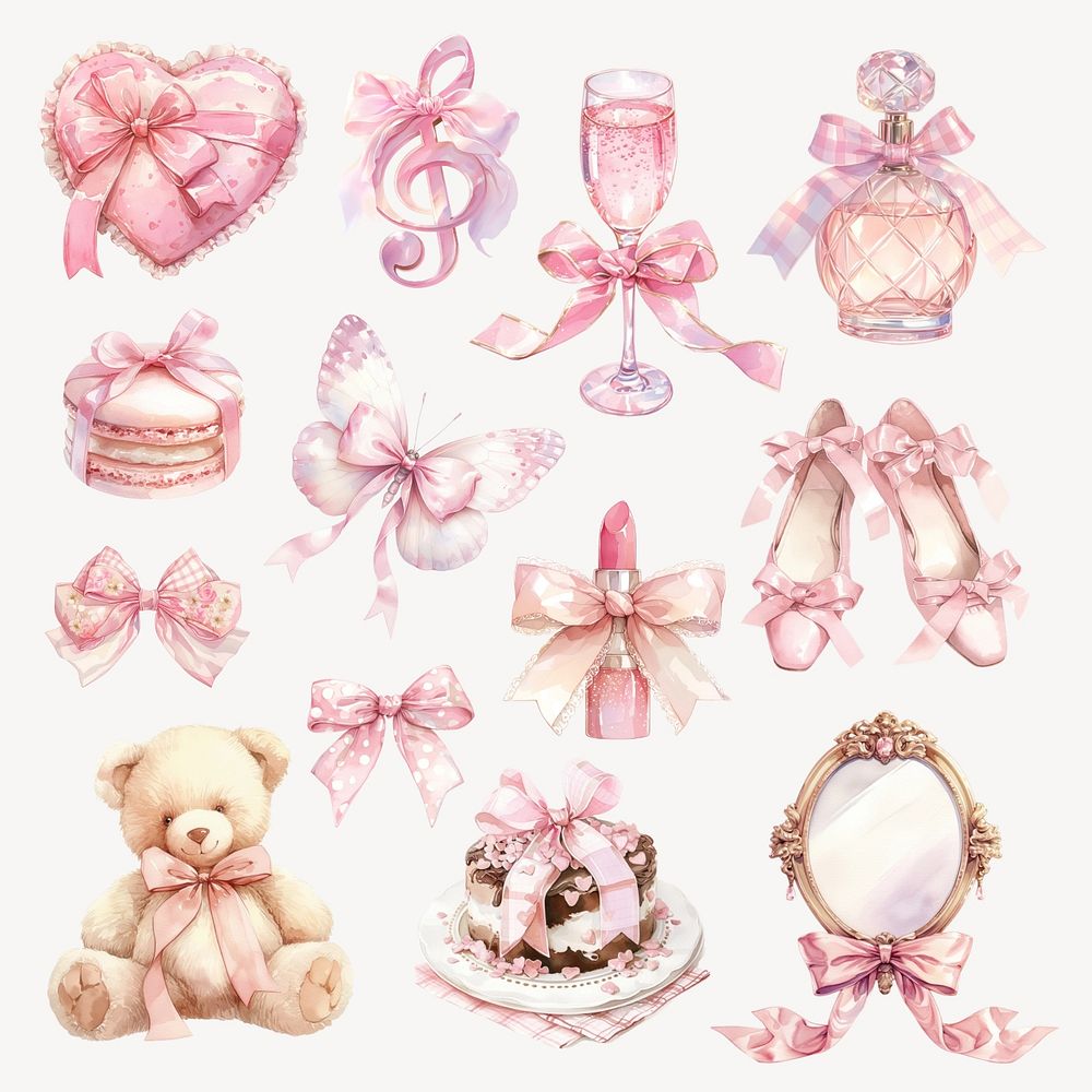 Editable watercolor pink coquette design | Premium Editable Design ...