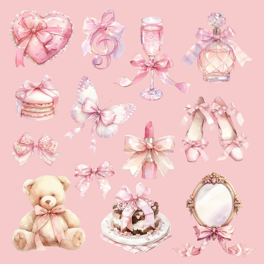 Editable watercolor pink coquette design | Premium Editable Design ...