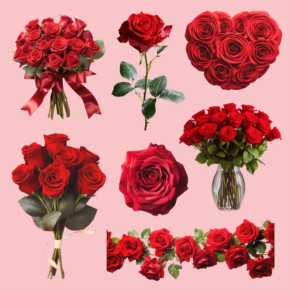 Editable red rose design element | Premium Editable Design - rawpixel