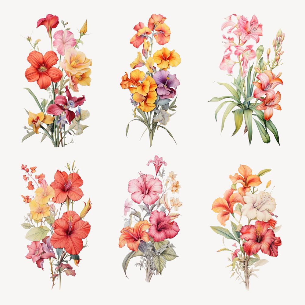 Editable flower illustration design element | Premium Editable Design ...