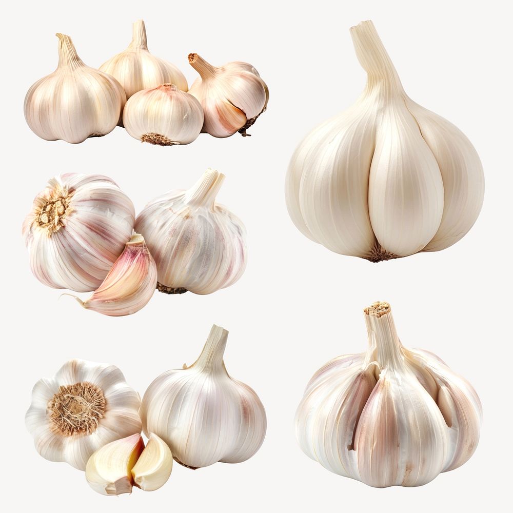 Editable garlic design element set | Free Editable Design - rawpixel