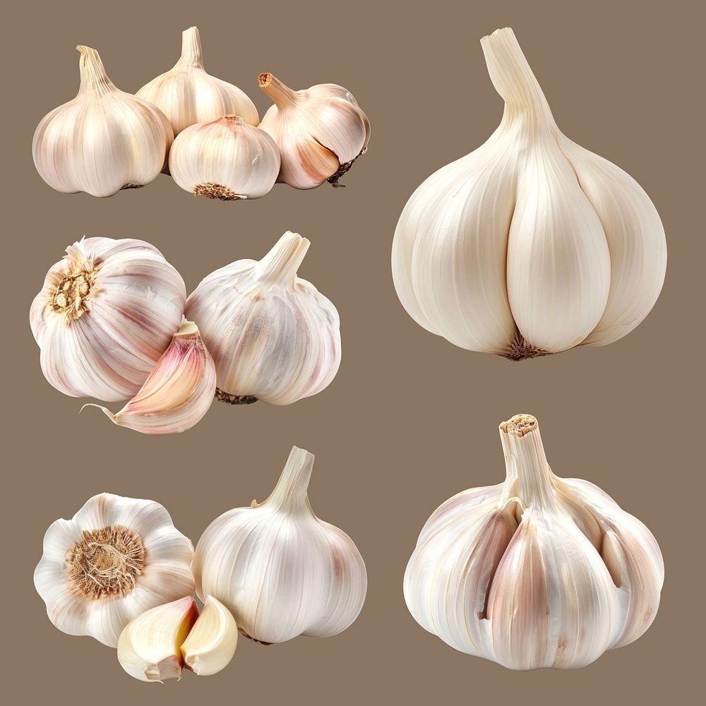 Editable garlic design element set | Free Editable Design - rawpixel