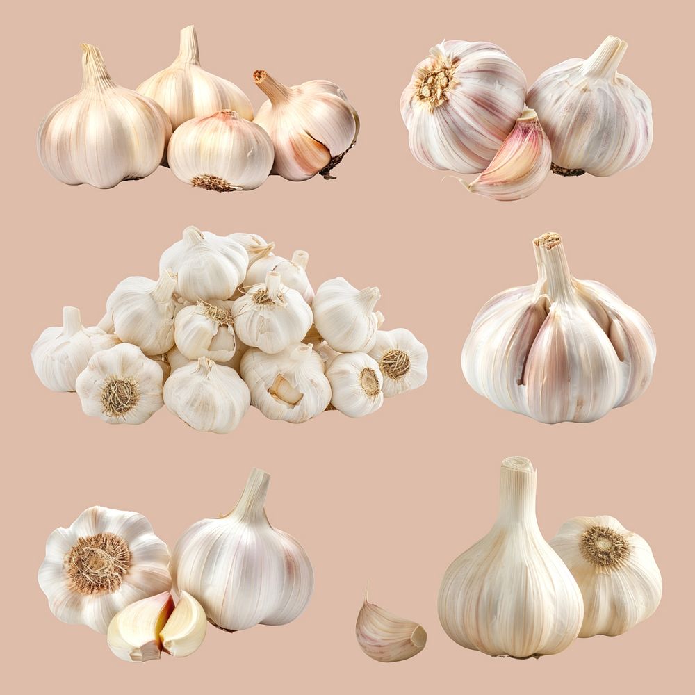 Editable garlic design element set | Free Editable Design - rawpixel