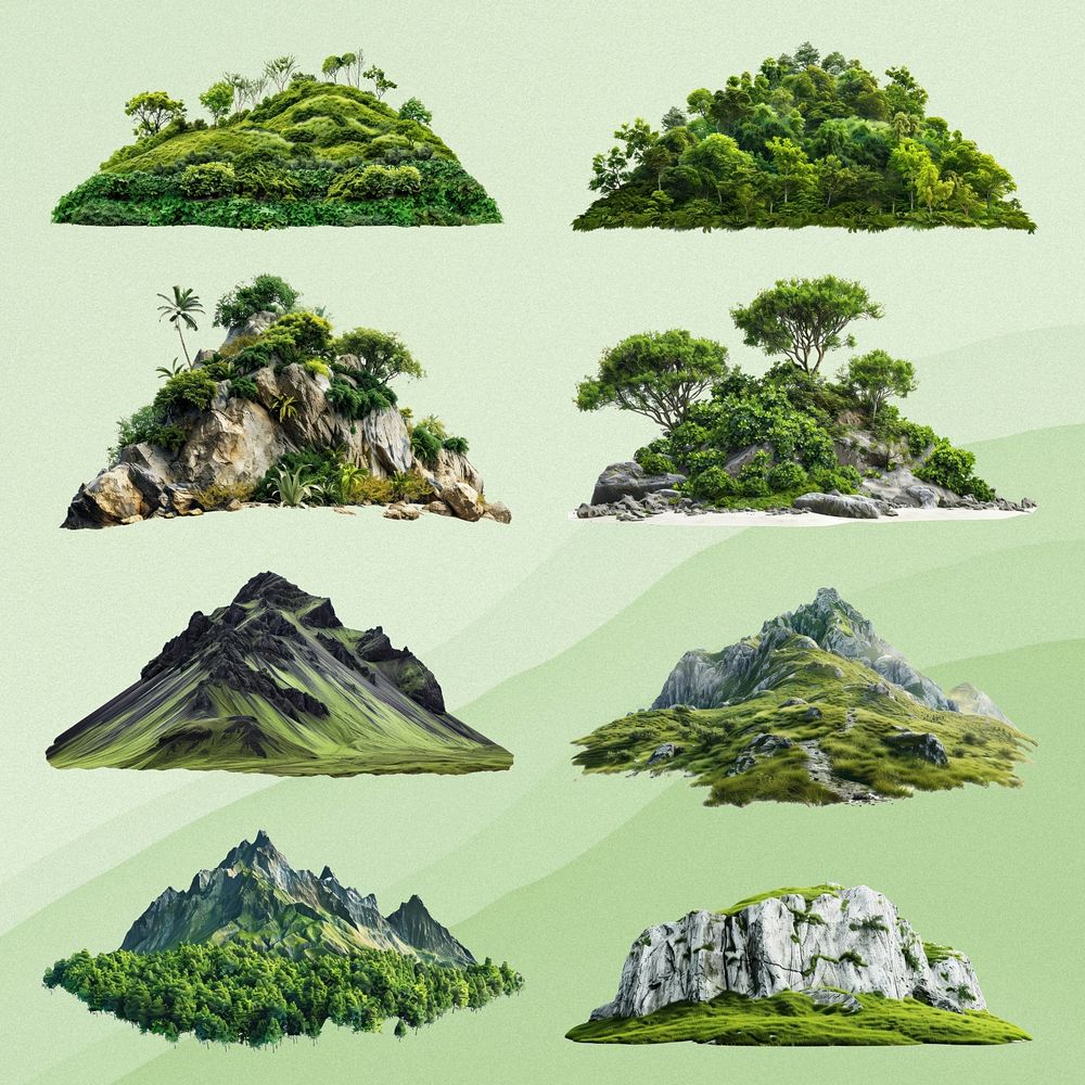 Editable Nature mountain design element | Premium Editable Design ...