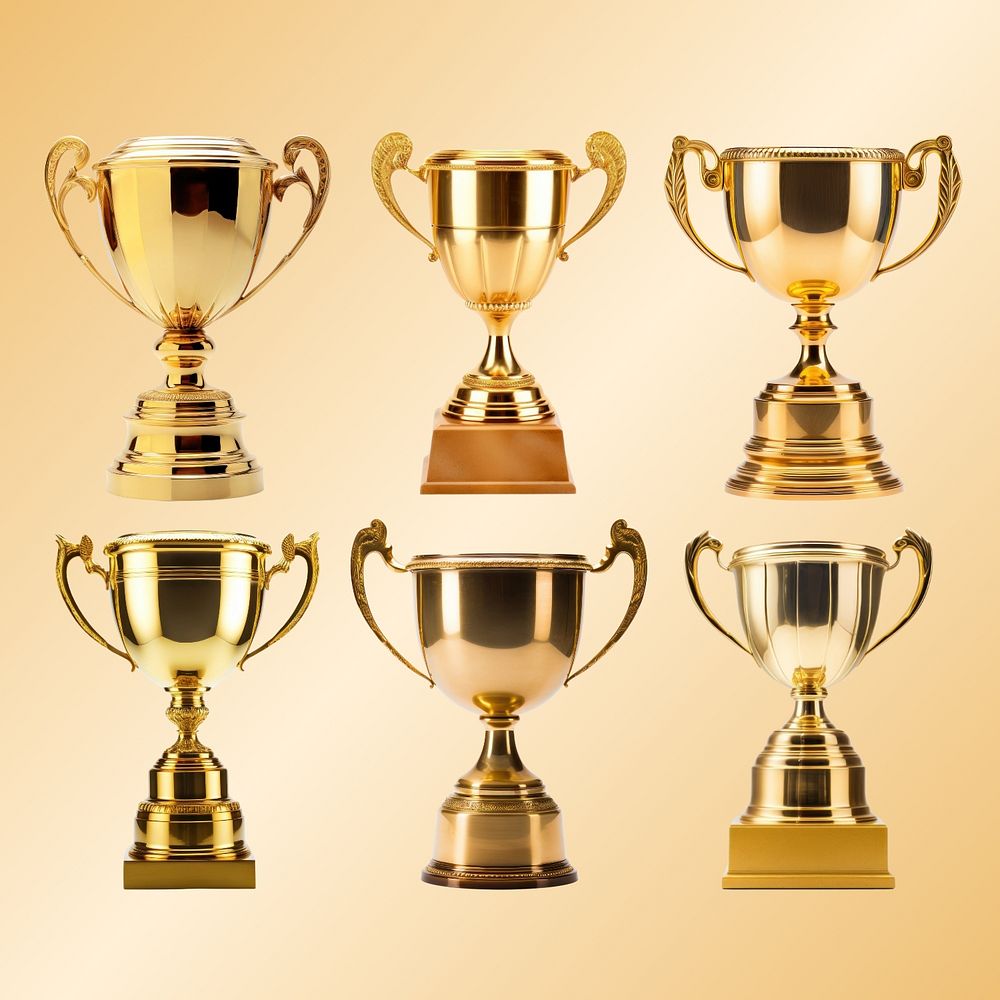 Editable golden trophy design element | Premium Editable Design - rawpixel