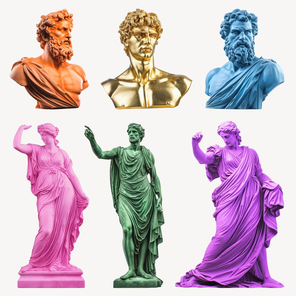 Editable funky Greek statue design | Premium Editable Design - rawpixel