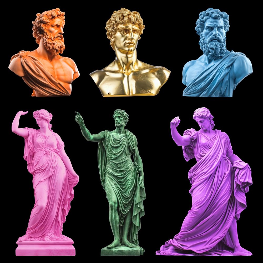 Editable funky Greek statue design | Premium Editable Design - rawpixel