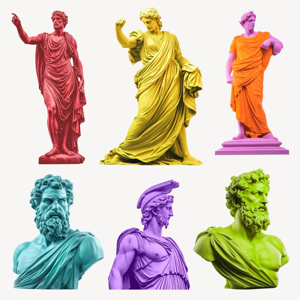 Editable funky Greek statue design | Premium Editable Design - rawpixel