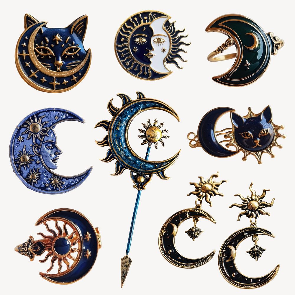 Editable whimsigoth crescent moon design | Premium Editable Design ...