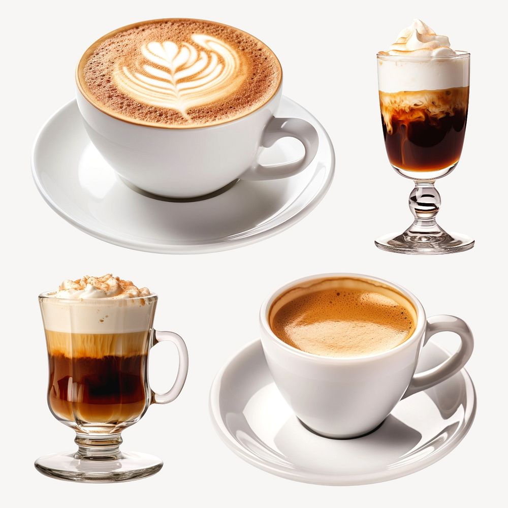 Editable coffee design element set | Free Editable Design - rawpixel