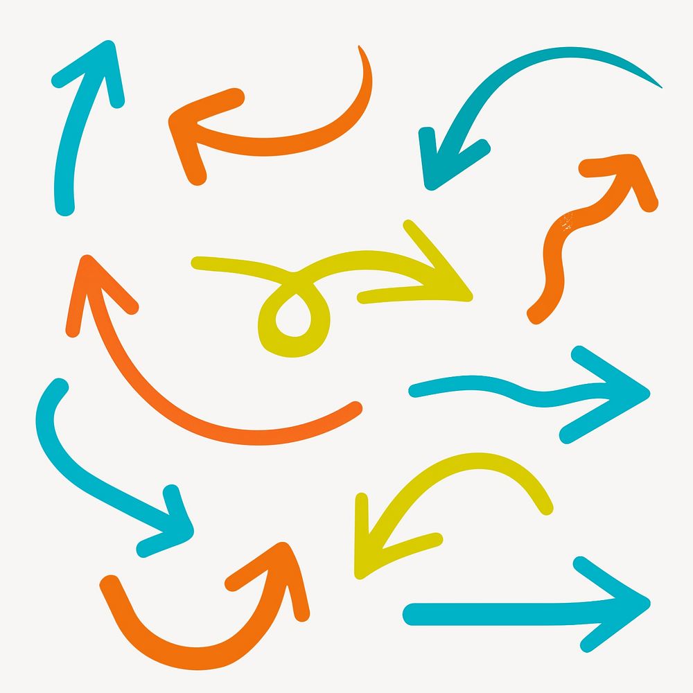 Arrow, editable design element remix | Premium Editable Design - rawpixel