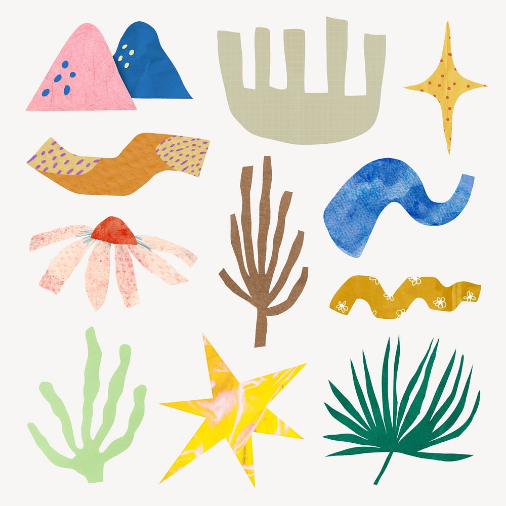 Cute paper craft collage, editable | Premium Editable Design - rawpixel