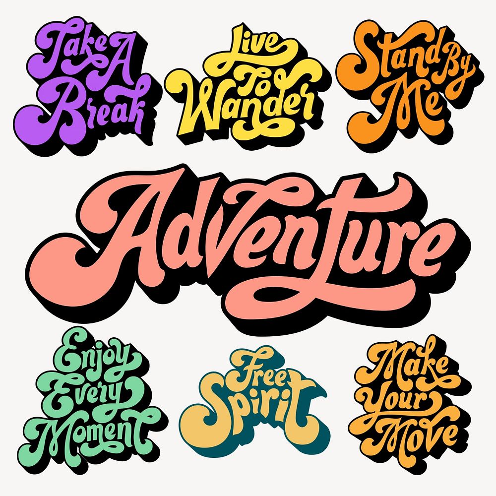 Retro word, editable design element | Premium Editable Design - rawpixel