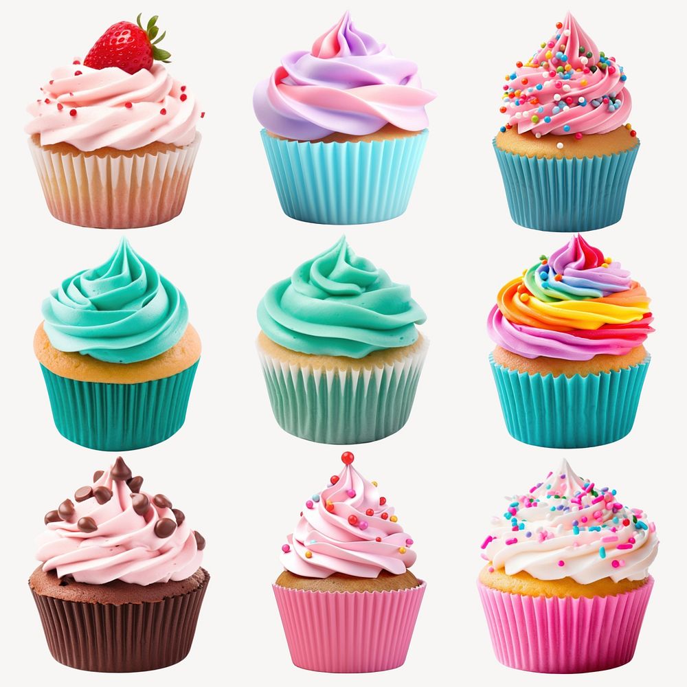 Cupcake, editable design element remix | Premium Editable Design - rawpixel