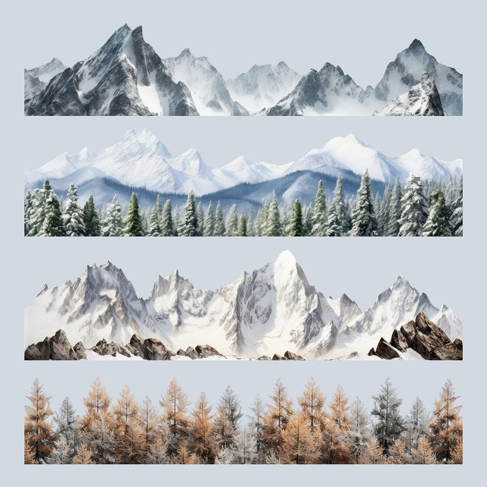 Winter landscape border, editable design | Premium Editable Design ...