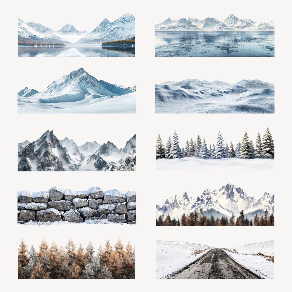 Winter landscape border, editable design | Premium Editable Design ...