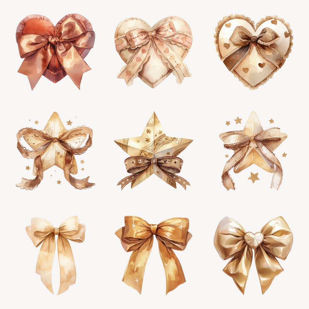 Brown coquette bow, editable design | Premium Editable Design - rawpixel