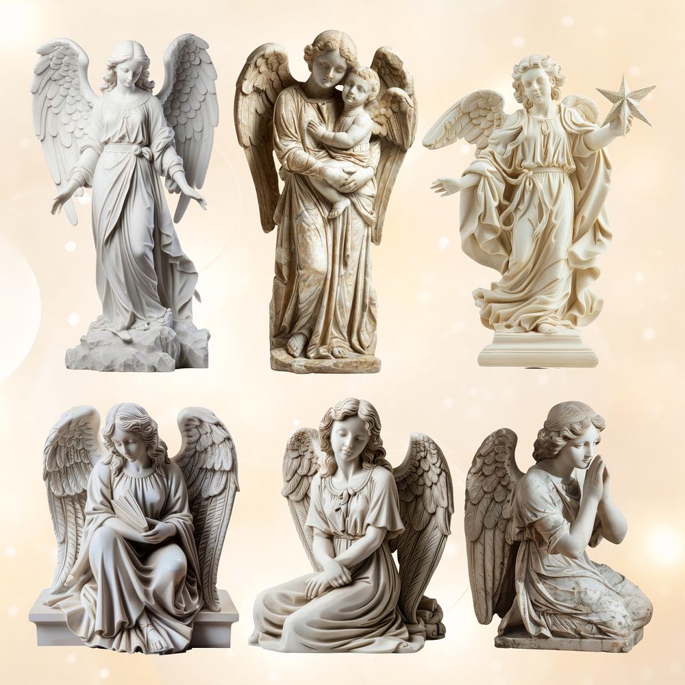 Editable angel statue design element | Premium Editable Design - rawpixel