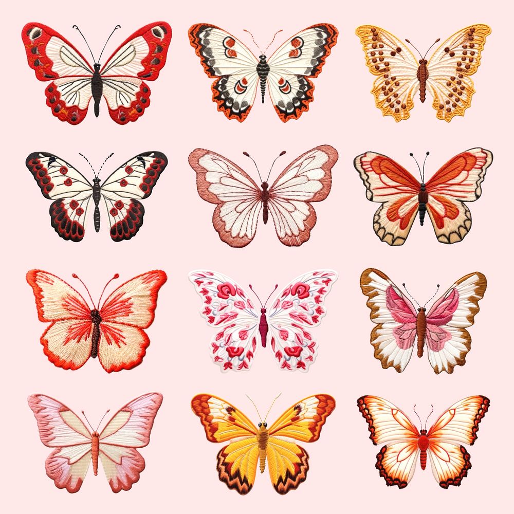 Colorful butterfly design collection, editable | Premium Editable ...