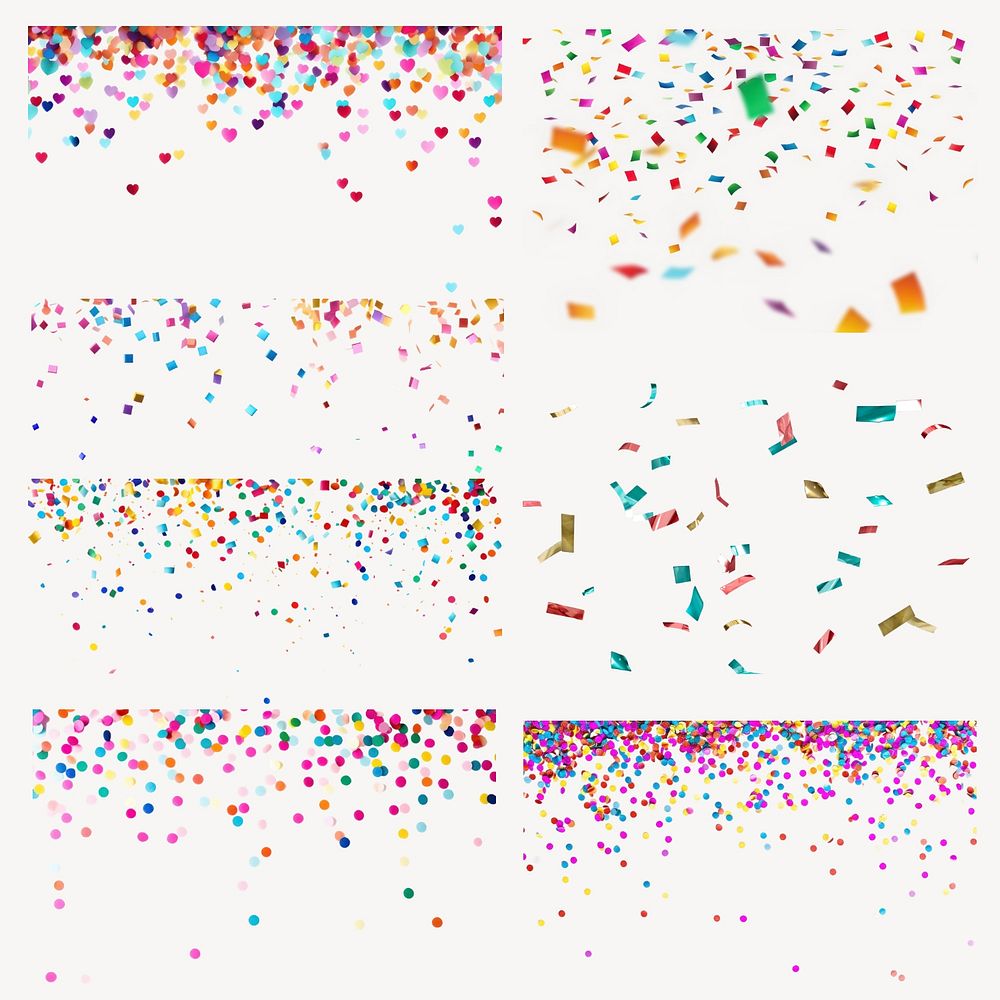 Borders confetti decoration, editable design | Premium Editable Design ...