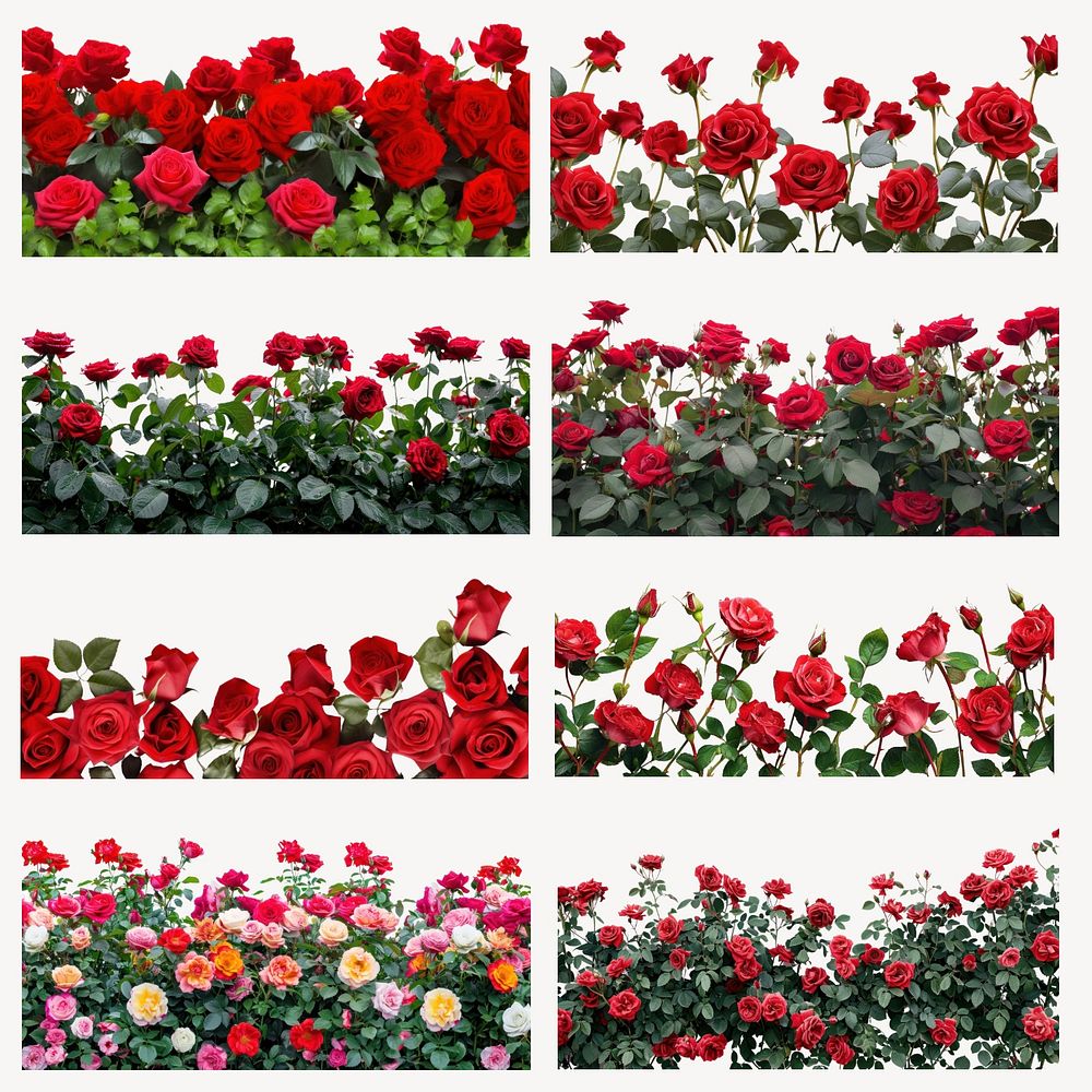 Real photo roses borders, editable | Premium Editable Design - rawpixel