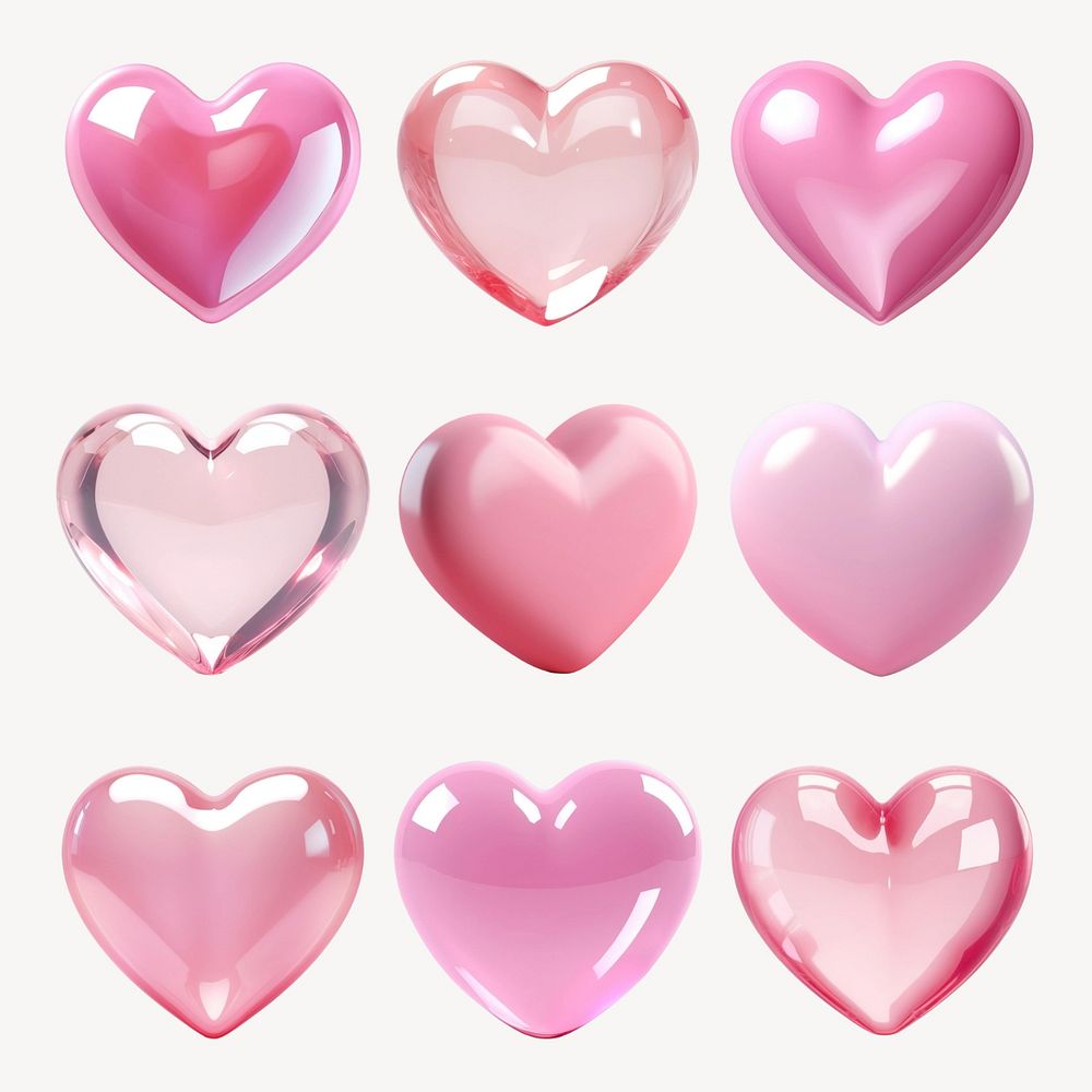 3D heart-shaped, editable design element | Premium Editable Design ...