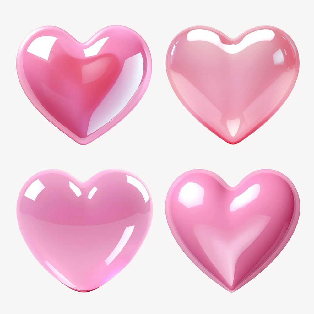 3D heart-shaped, editable design element | Premium Editable Design - rawpixel