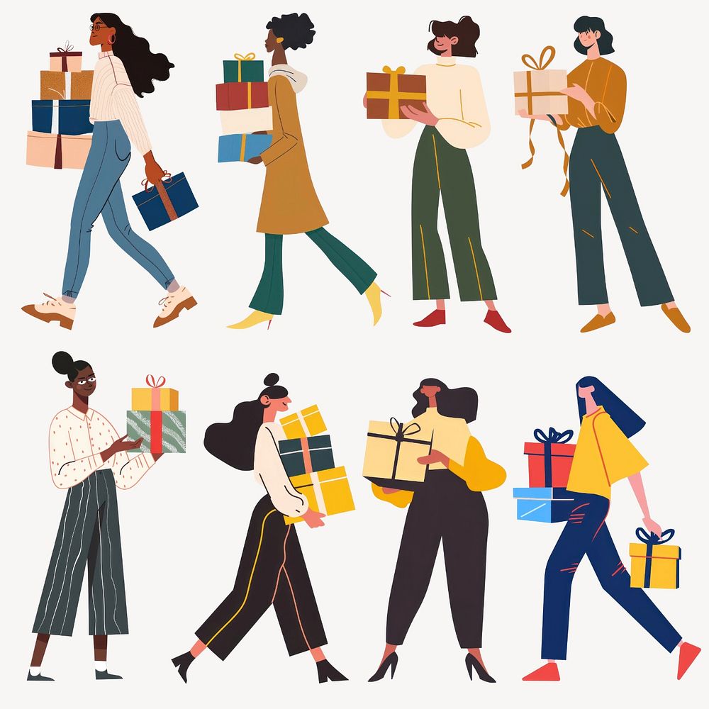 2D flat trendy Character female | Premium Editable Design - rawpixel