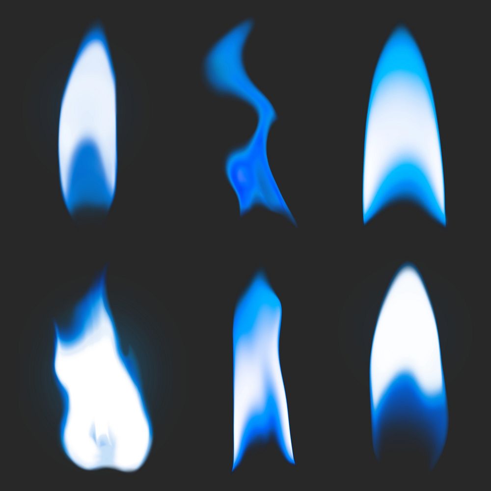 Editable Blue flame design element | Premium Editable Design - rawpixel