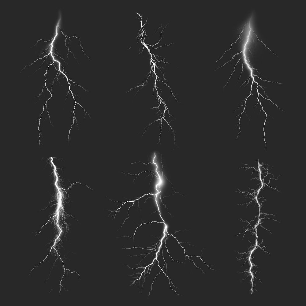 Editable lighting bolt design element | Premium Editable Design - rawpixel