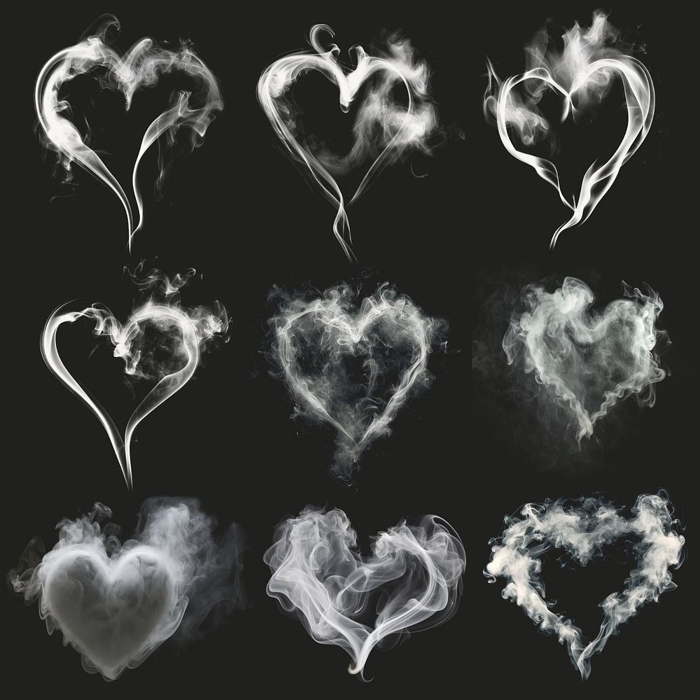 Editable heart shape smoke design | Premium Editable Design - rawpixel