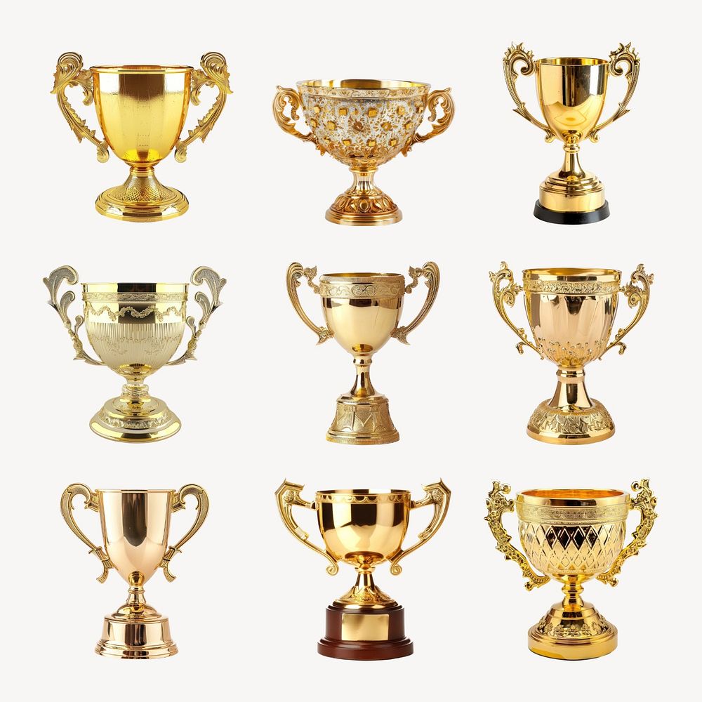 Editable golden trophy design element | Premium Editable Design - rawpixel