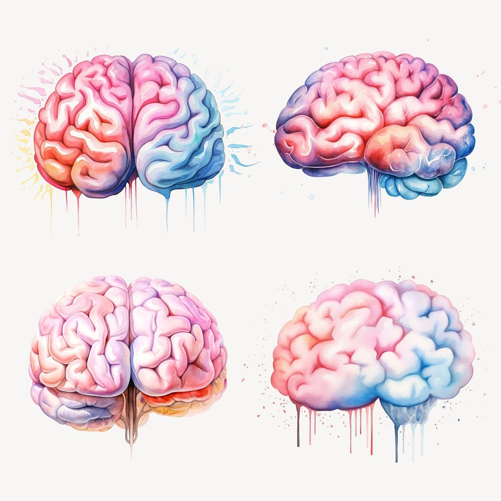 Editable Colorful brain art designs | Premium Editable Design - rawpixel