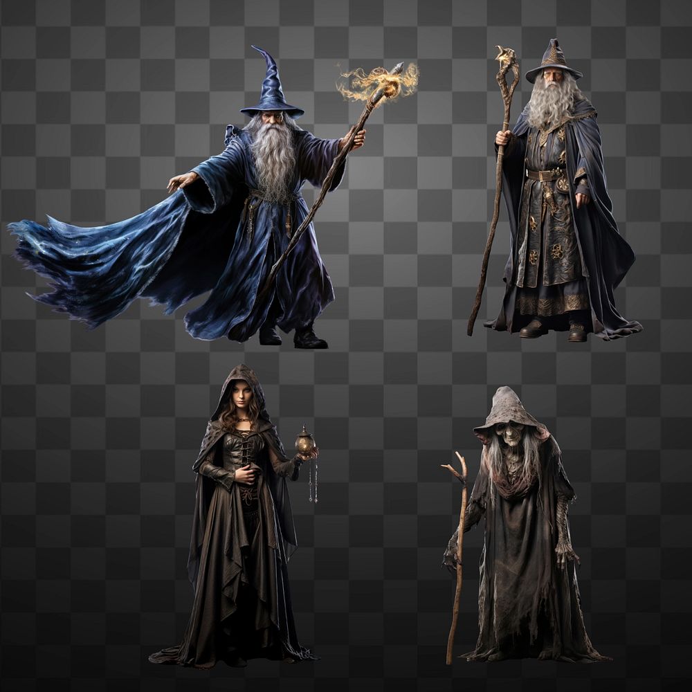 Editable vintage wizard design element | Premium Editable Design - rawpixel