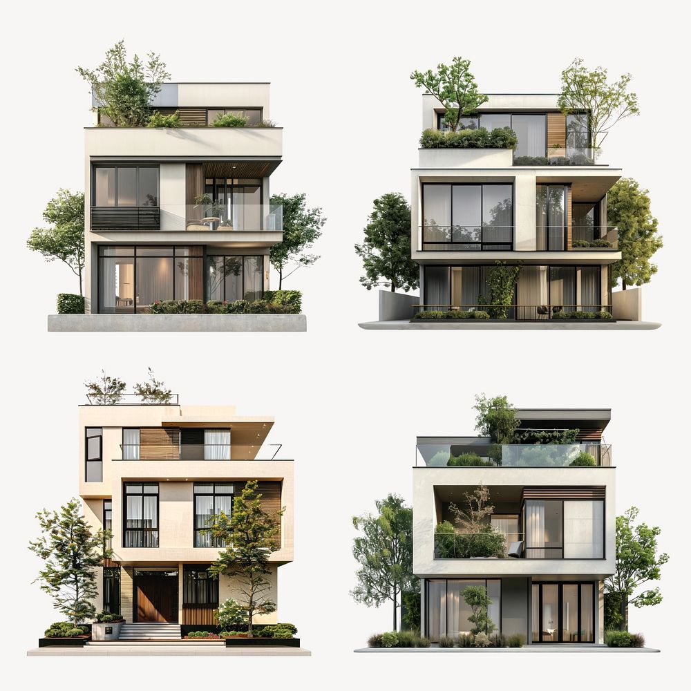 Editable Contemporary suburb house design | Premium Editable Design ...