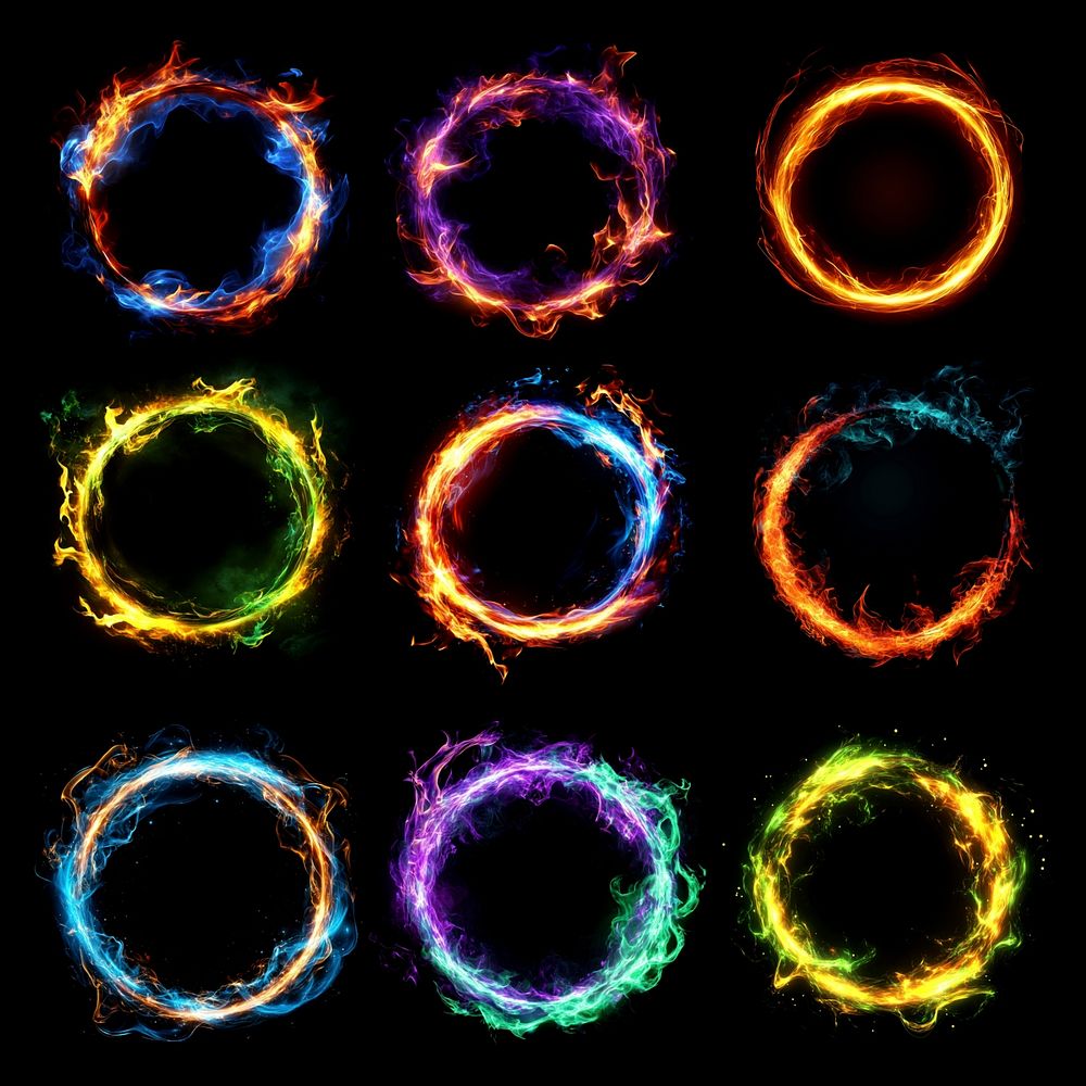 Editable flame ring design element | Premium Editable Design - rawpixel